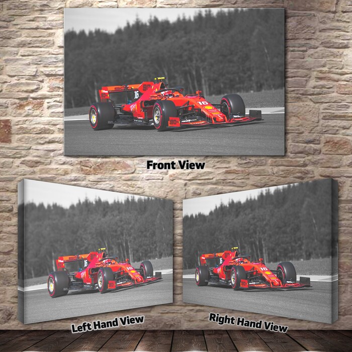 Charles Leclerc Ferrari F1 Formula One Canvas Print Belgium 2019 ...