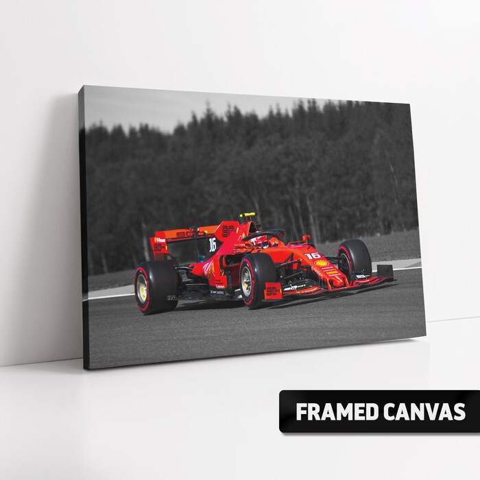 Charles Leclerc Ferrari F1 Formula One Canvas Print Belgium 2019 ...