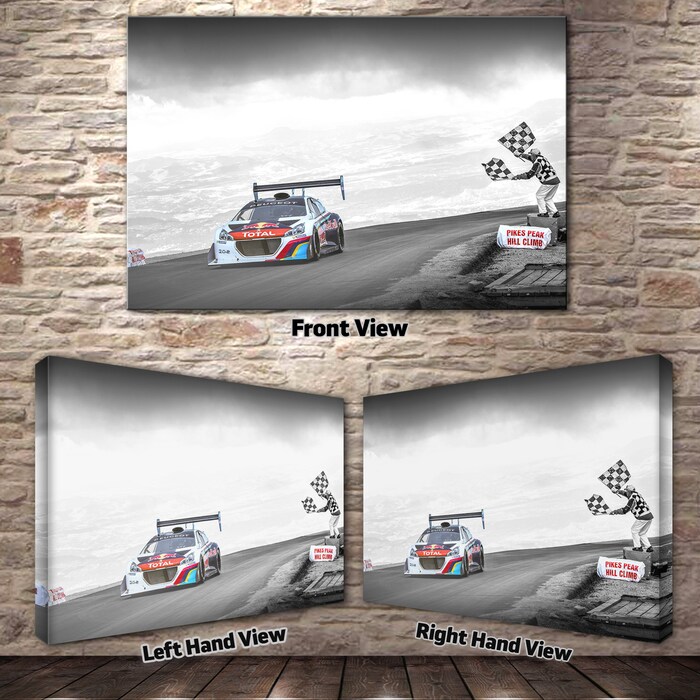 Sebastien Loeb Peugeot 208 T16 Pikes Peak Hill Climb Canvas Print Red ...