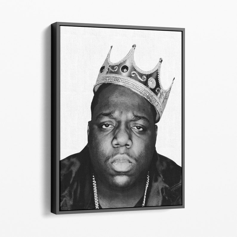 Notorious Big B&W Canvas Luxury Art Biggie Interior Art Wall Art Rap ...