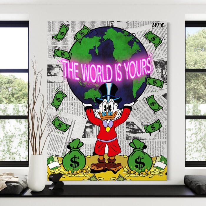 Scrooge Mcduck Canvas Scarface The World Is Yours Alec Monopoly Luxury ...