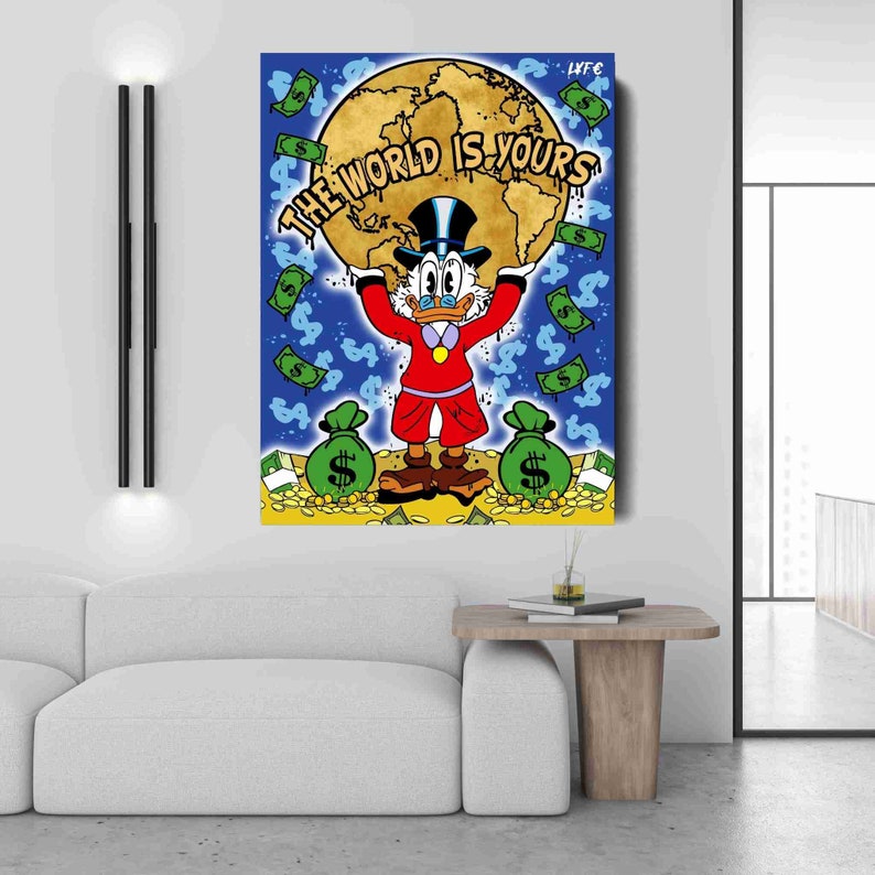 Scrooge Mcduck X Scarface Canvas Scrooge Montana Pop Art Alec Monopoly ...