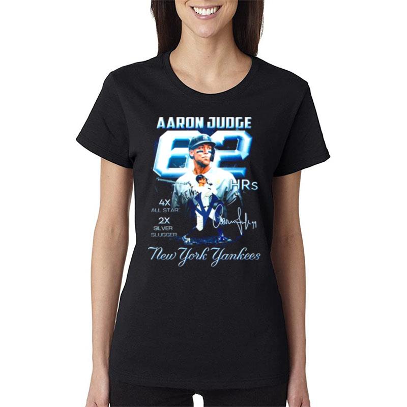 The Aaron Judge 62 Hrs Home Run New York Yankees Signature Women Lady T ...